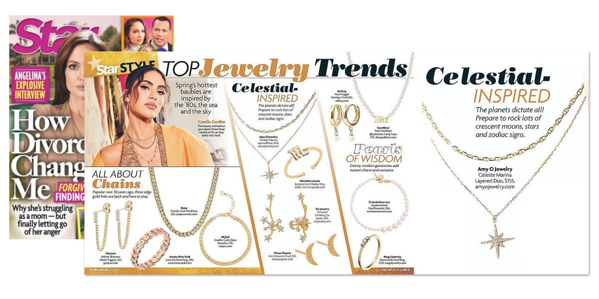 Star Magazine:Celestial Inspired Jewelry Trend Celeste Marina Layered