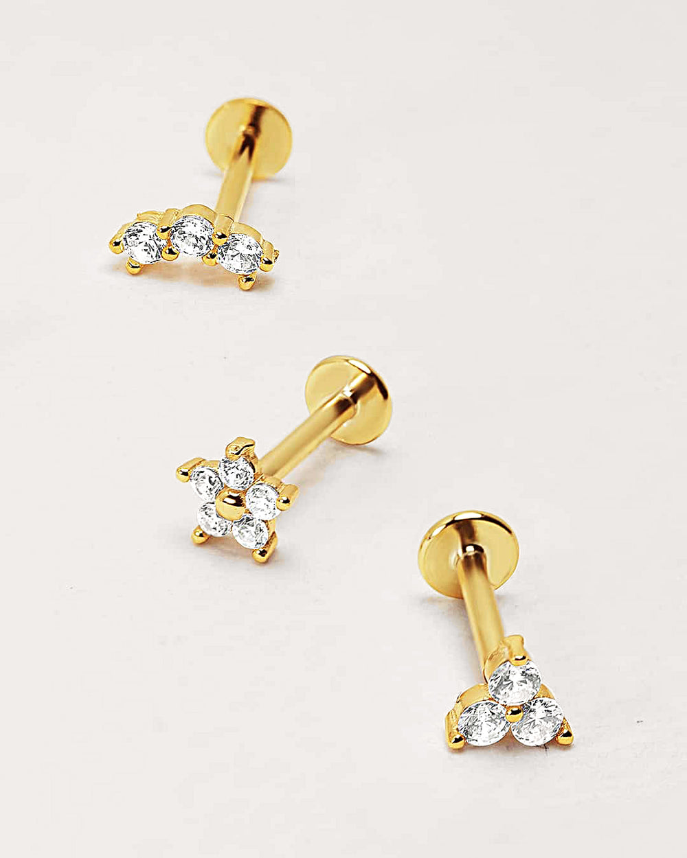Flat Back Earrings, Flat Back Studs, Helix Earrings | AMYO