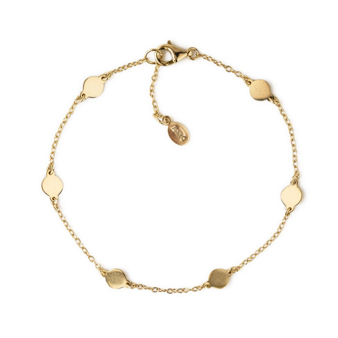 Gold Bracelets, Round Disc Bracelet