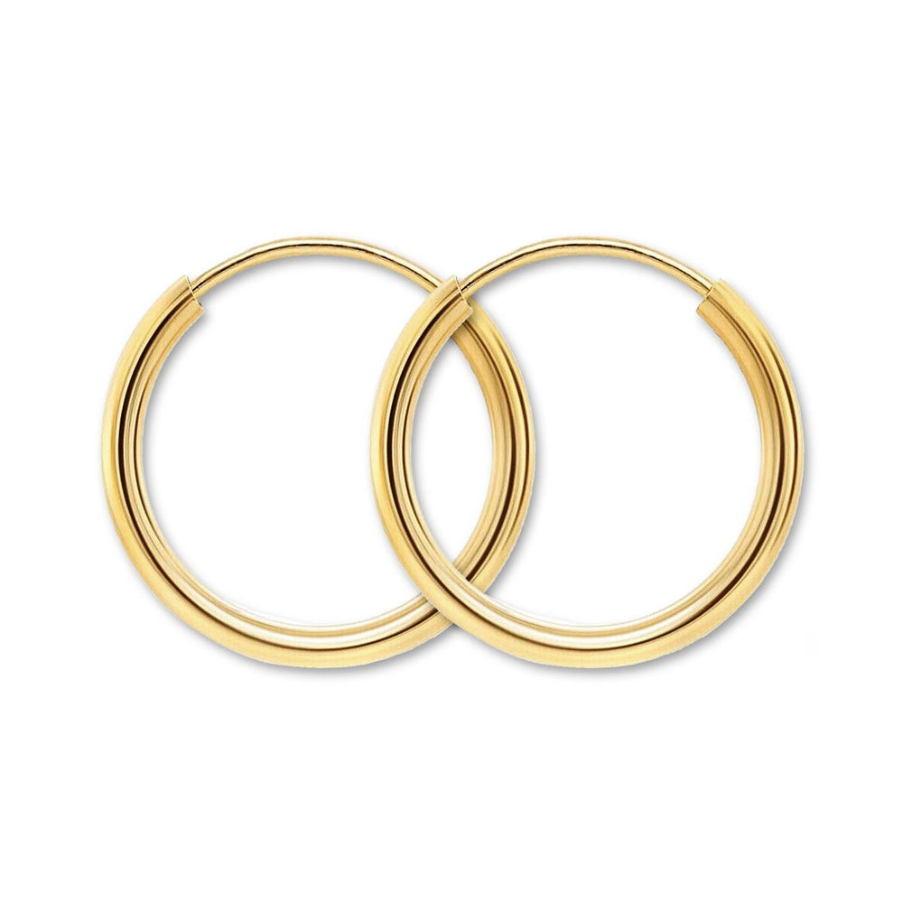 14K Gold Hoop Earrings, Real Gold Hoop Earrings, | AMYO