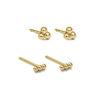 Gold Studs Set, Small Studs, Tiny Ball Studs Set
