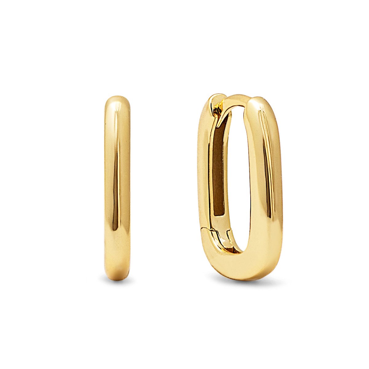 Small Gold Hoops, Gold Hoop Earrings, Mini U Hoops