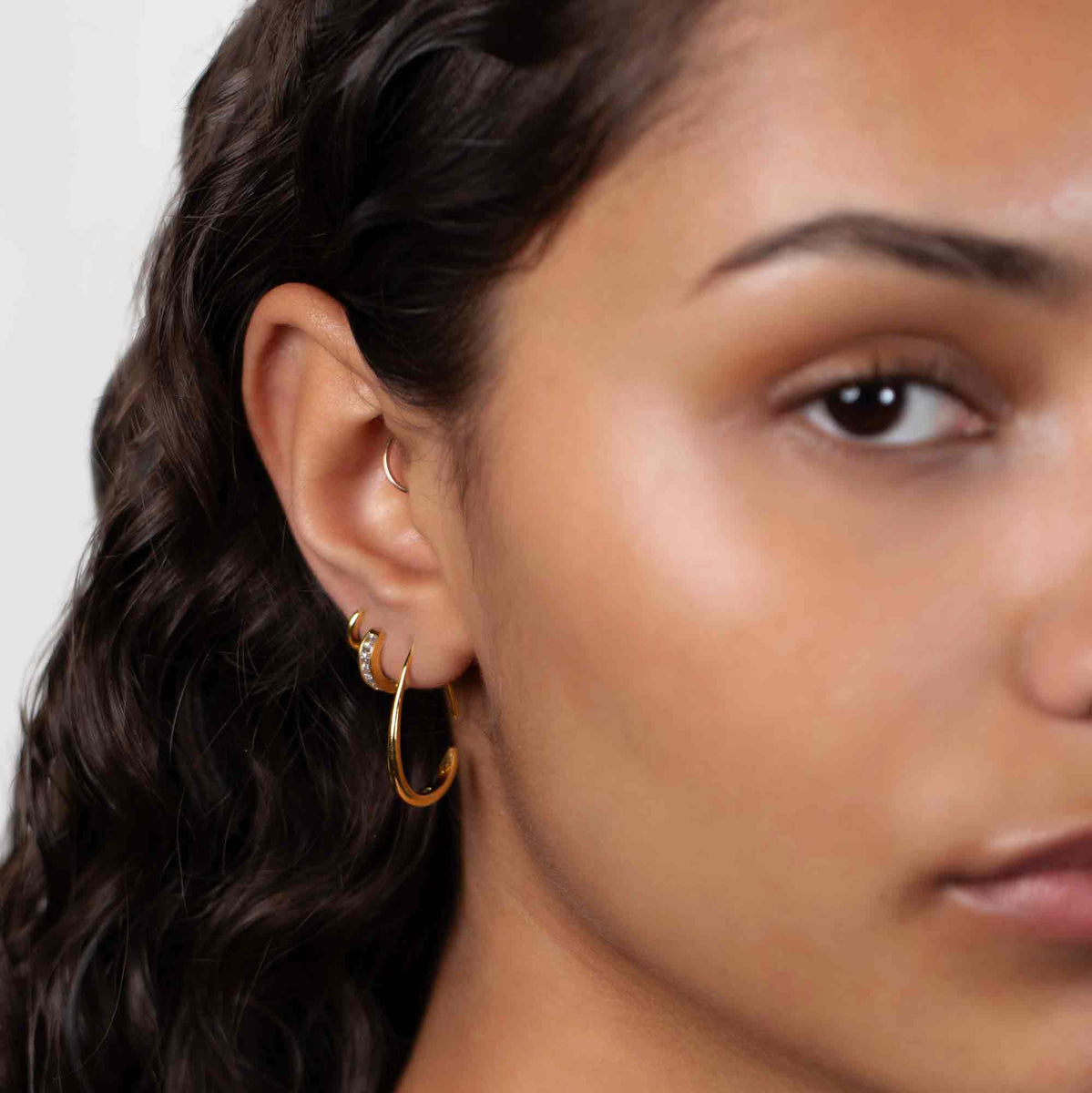 Sculptural Melted Wave Gold Mini Small Hoops Earrings – AMYO Jewelry