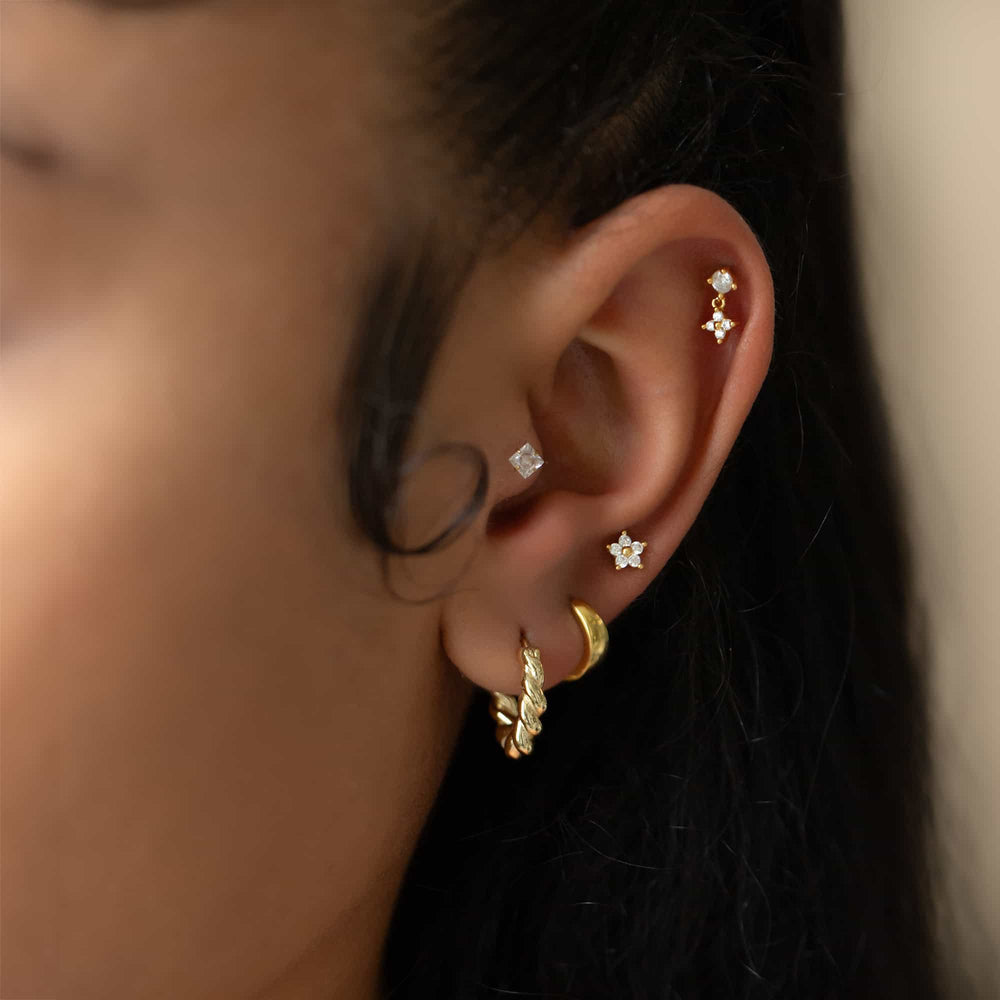 Flat Back Earrings, Flat Back Studs, Helix Earrings | AMYO