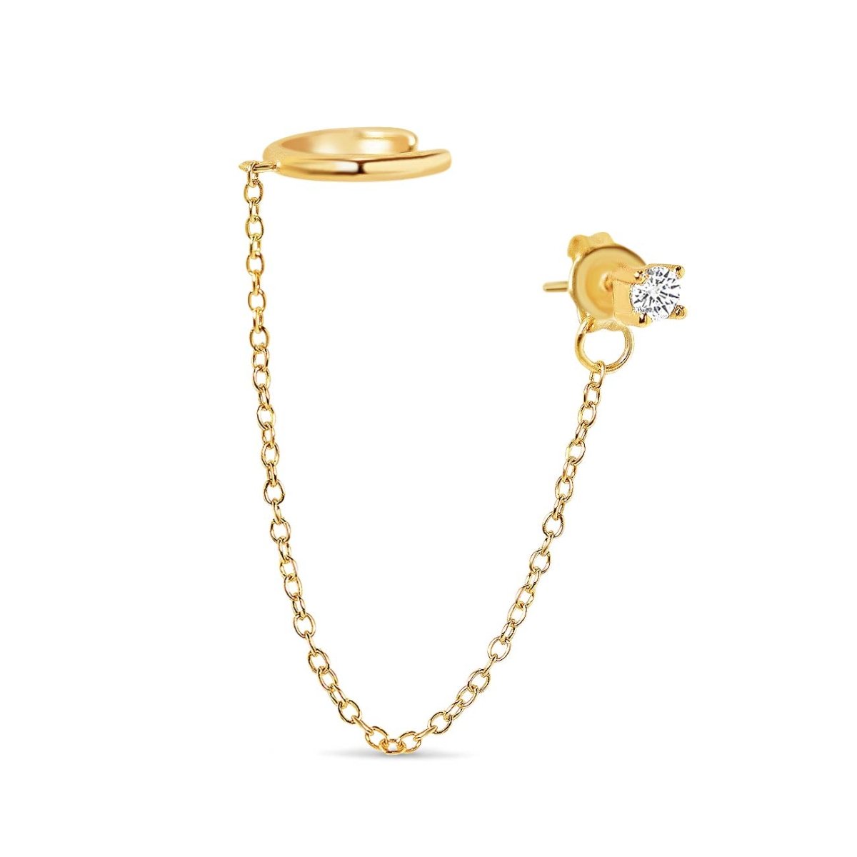 Gold Ear Cuff, Ear Cuff Chain