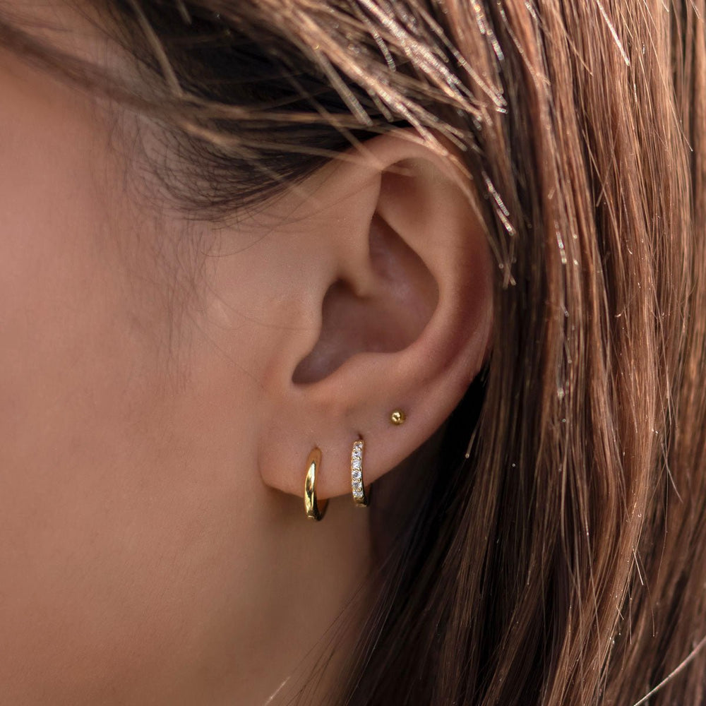 Gold Huggie Earrings, Huggie Hoop Earrings