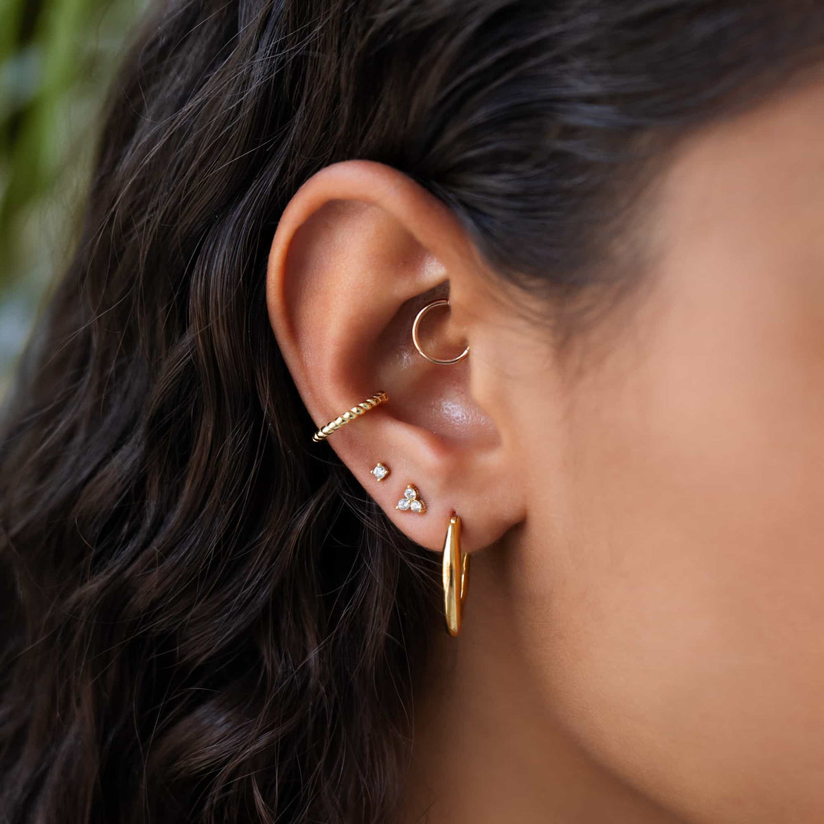 Sculptural Melted Wave Gold Mini Small Hoops Earrings – AMYO Jewelry