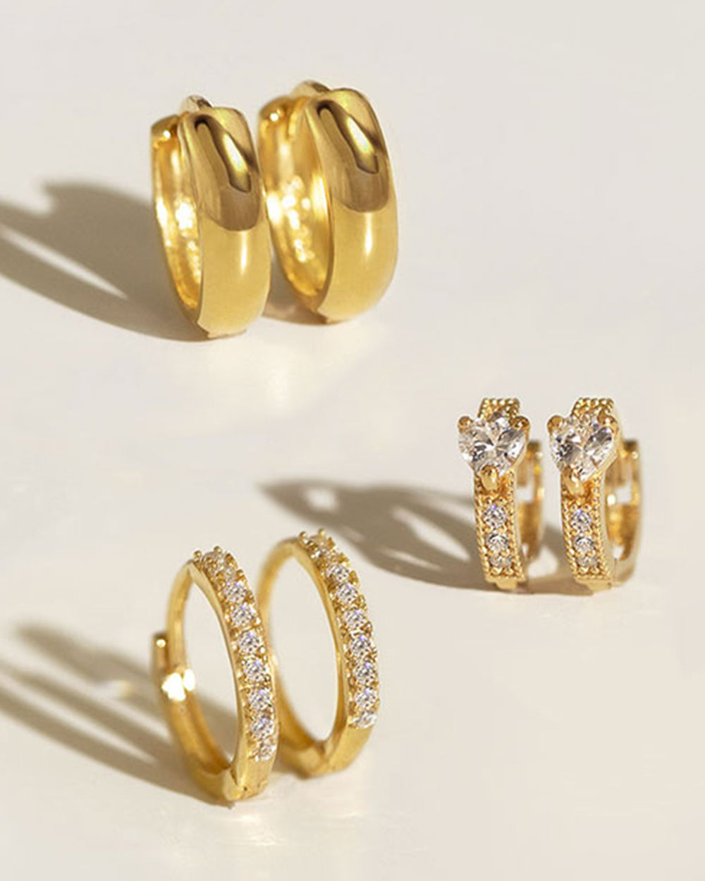 14K Gold Hoop Earrings, Real Gold Hoop Earrings | AMYO