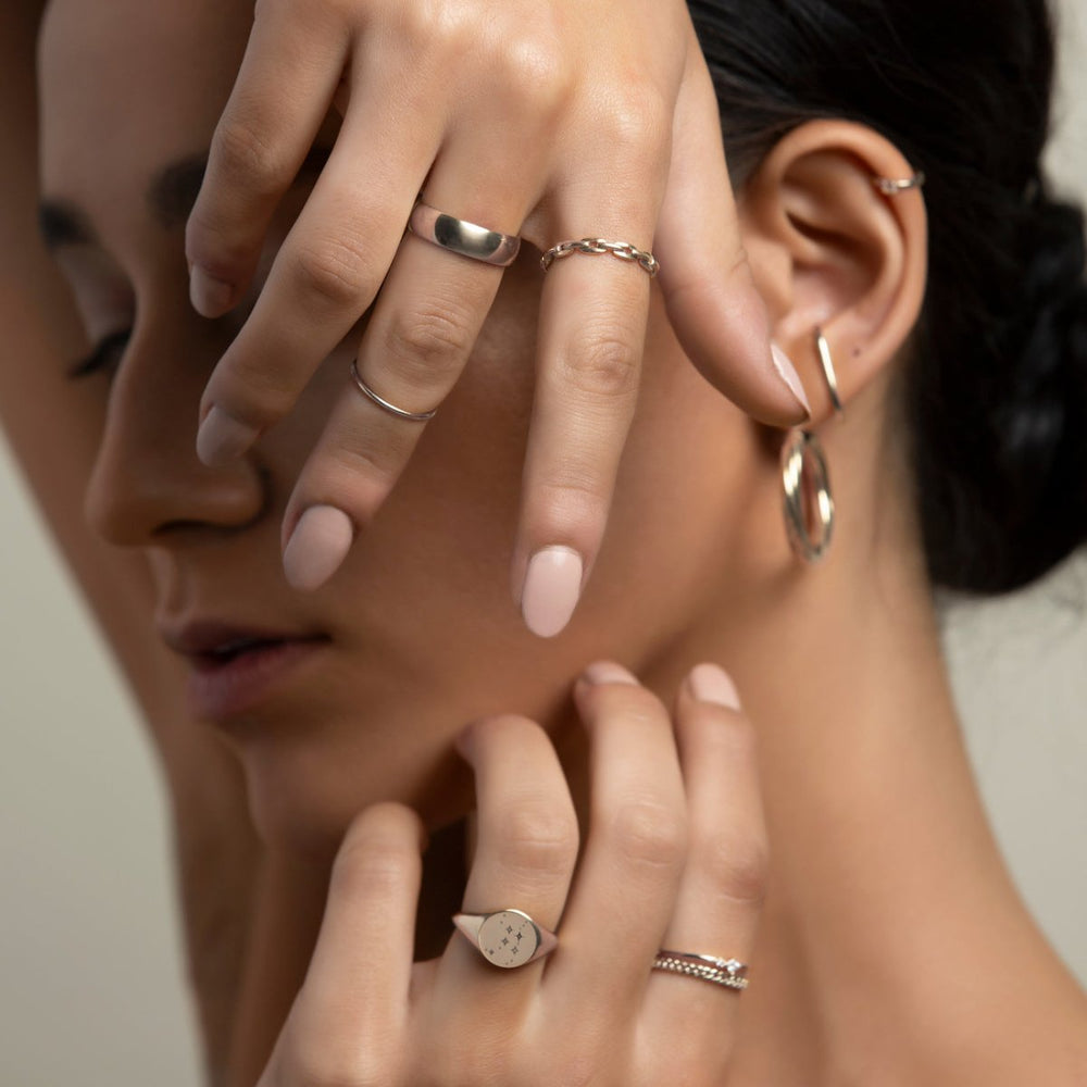 Chain Ring, Silver Rings, Chain Link Ring