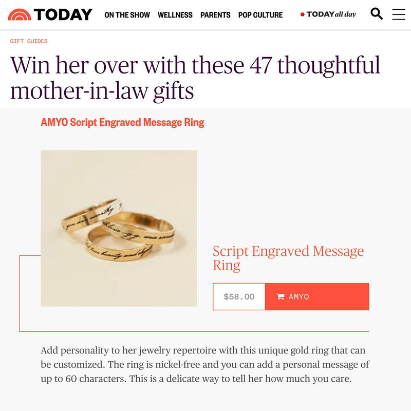 Stacker Rings, Engraved Jewelry, Script Engraved Message Ring