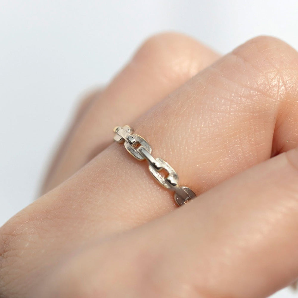 Chain Ring, Silver Rings, Chain Link Ring
