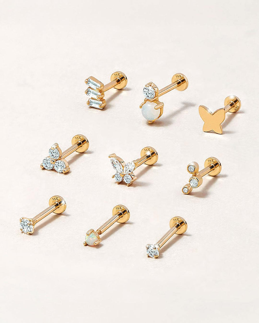 Flat Back Earrings for Helix & Nose Piercings | AMYO