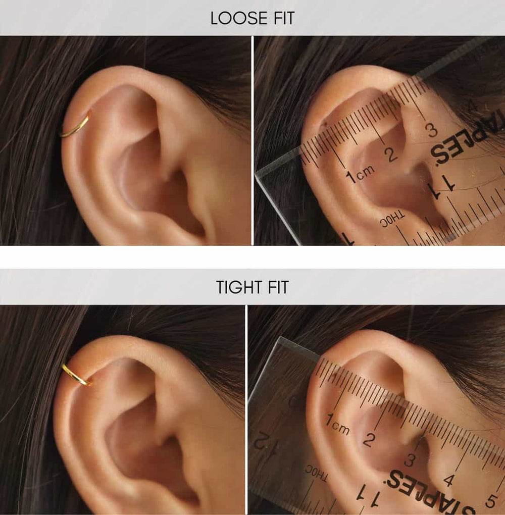 Cartilage Hoop Size Guide | Get the Best Fit for Your Piercing | AMYO
