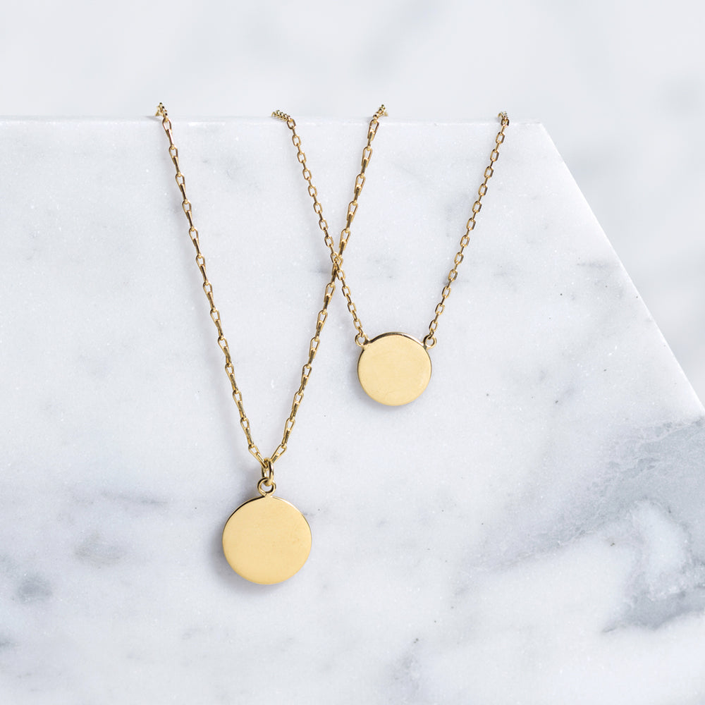 Layered Necklace, Layered Disc Duo